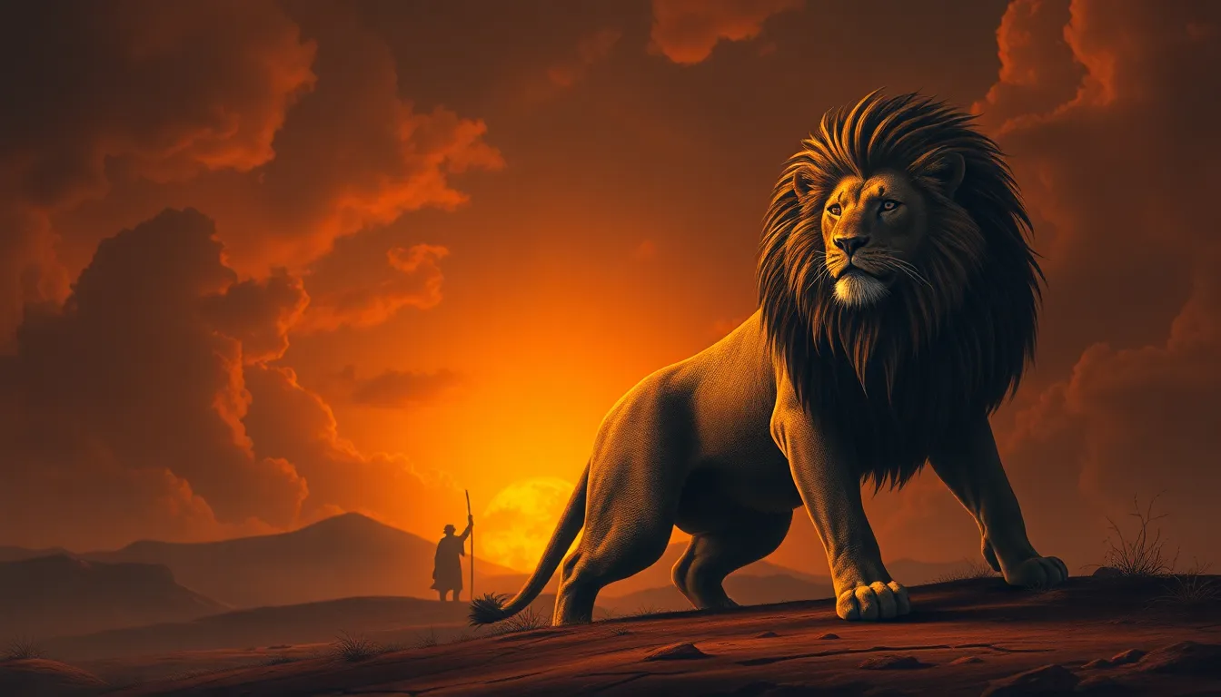 The Legend of the Lion's Heart: Courage and Sacrifice in African Lore ...